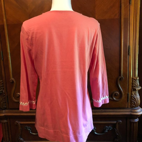 Appleseed's | Tops | Appleseeds Pretty Pinkishsalmon Colored Top | Poshmark